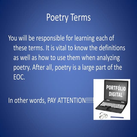 Poetry term pw pt | PPTX