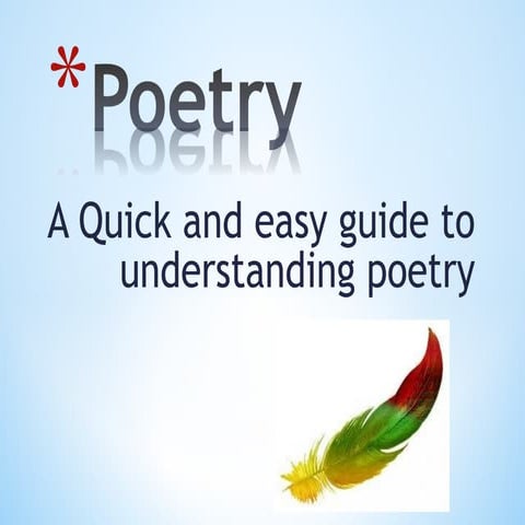 Poetry teaching presentation | PPT