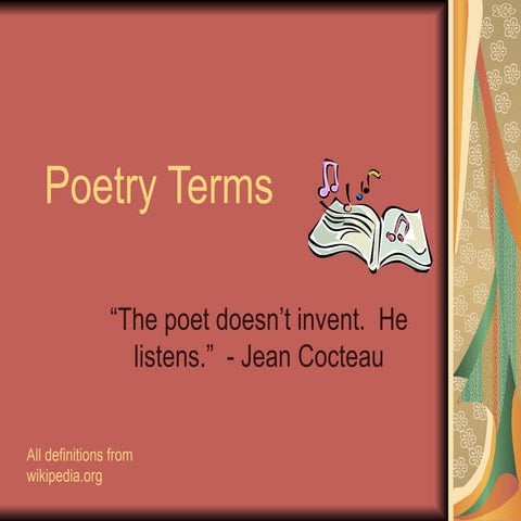 Poetry terms | PPT