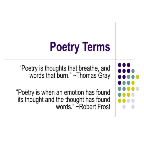 Poetry terms | PPT