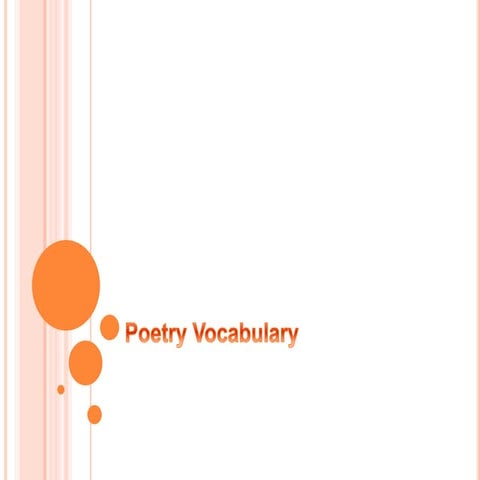 Poetry vocabulary | PPTX