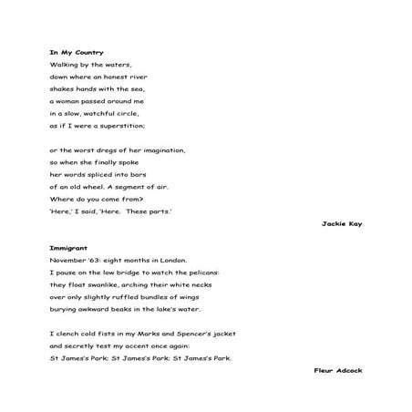 Poetry yr 8 identity | PDF