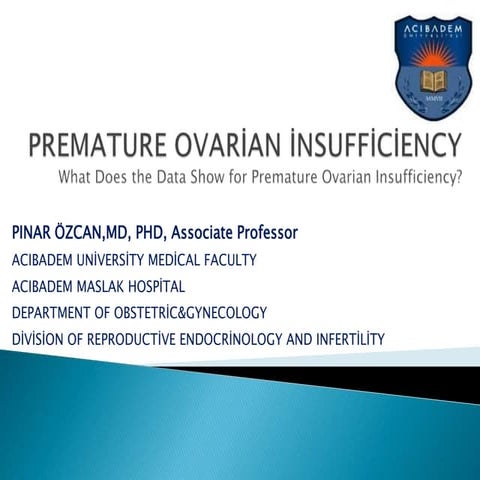 Premature ovarian failure (POF) by istan | PPT