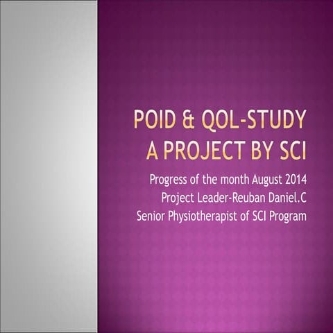 POID & QOL study progress august 2014 | PPT