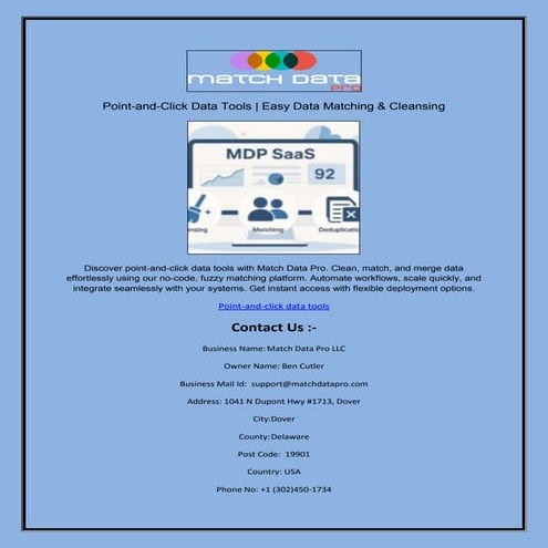 Point-and-Click Data Tools Easy Data Matching & Cleansing.pdf