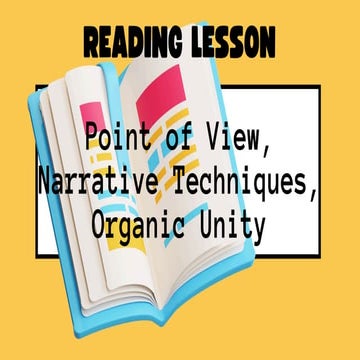 Narrative techniques in fiction | PPTX