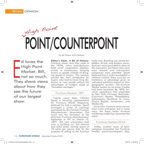 What is the future of furniture markets" Point/Counter Point Furniture ...