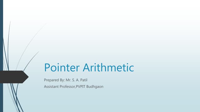 Pointer Arithmetic In C Ppt 4418