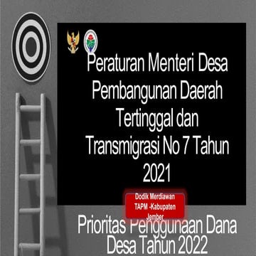 Pointer permendes pdtt 7 tahun 2021 tentang prioritas penggunaan dana ...