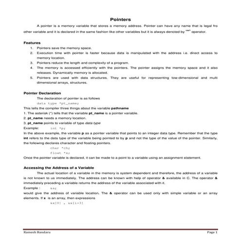 Pointers Computer Programming Pdf Programming Languages Computing