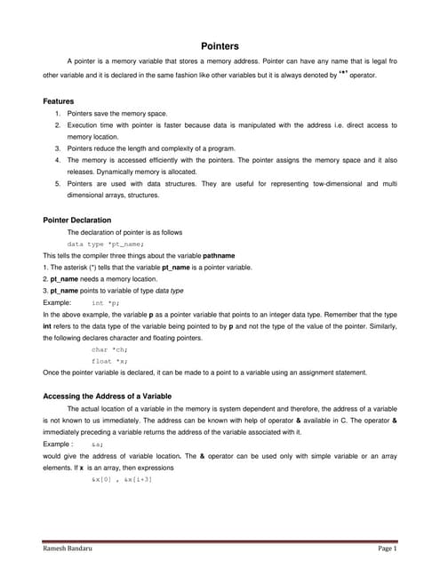 Pointers Computer Programming Pdf Programming Languages Computing