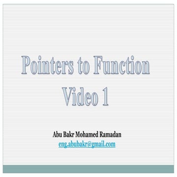 Pointer To Function 1 Pptx Programming Languages Computing