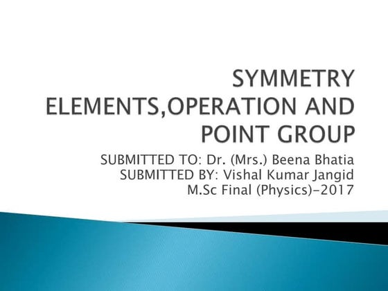 Chemistry-Fundamentals of group theory | PPT