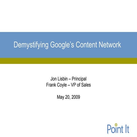 Demystifying Google's Content Network | PPT