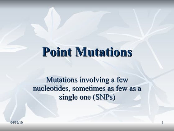 Gene mutation | PPT