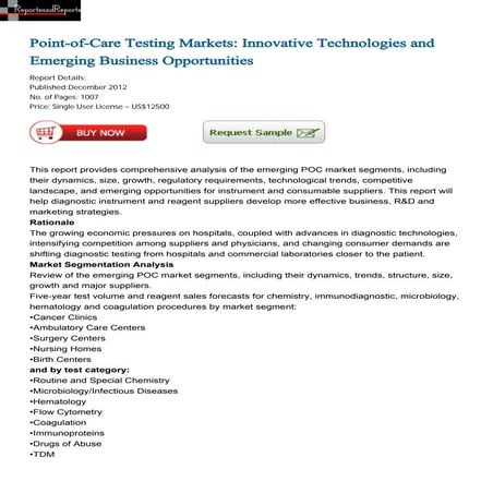 Point of-care testing (poct) market | PDF