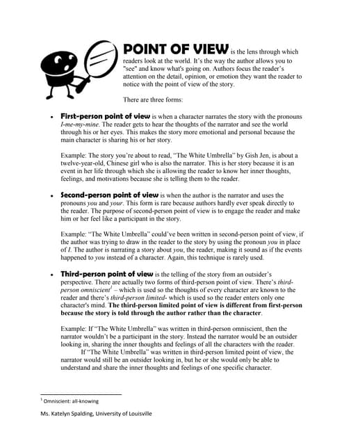 Point of view for Fourth Graders | PPT