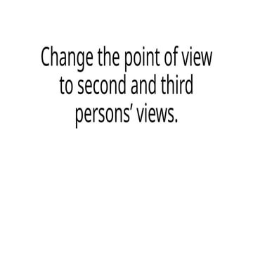 Point of View Activity in English Language | PPTX