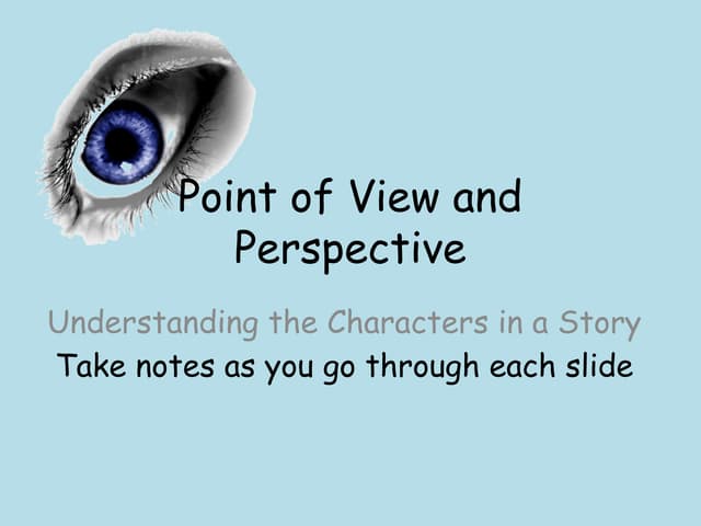 Point Of View In A Short Story Powerpoint | PPT