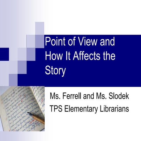 Lesson 1 point of view (fiction) | PPT