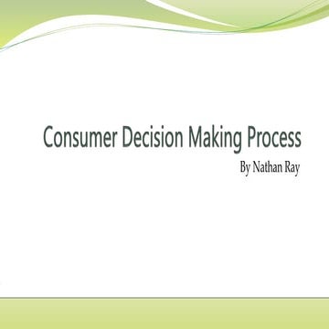 Consumer Decision Making Process | PPT
