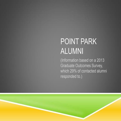 Point Park Alumni Data Visualization | PPTX
