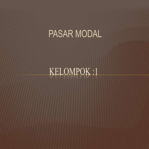 Point pasar modal | PPTX