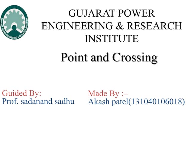 Railway points, crossings and components | PPTX