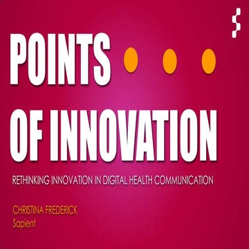 Points of innovation: Rethinking innovation in digital health ...