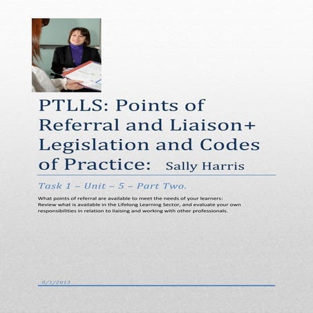 Points of referral and liaison legislation codes of practice | PDF