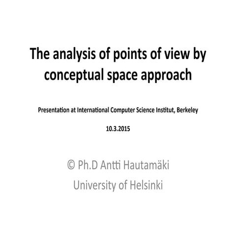 Points of view in conceptual space | PPT