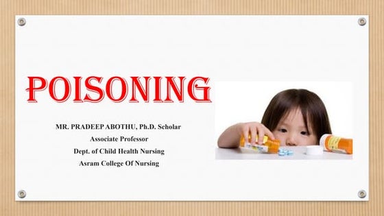 Poisoning & its management | PPT | Digestive Disorders | Diseases and ...
