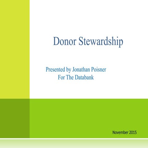 Donor stewardship | PPTX