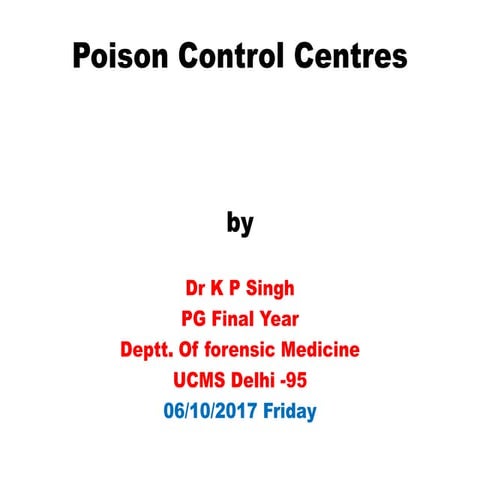 Poison control Center review | PPTX