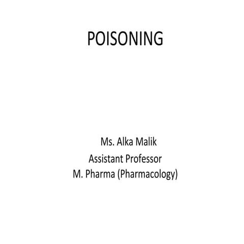 Poisoning | PPT