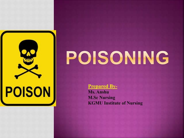 Classification of poisons and its mode of action | PPTX | Digestive ...