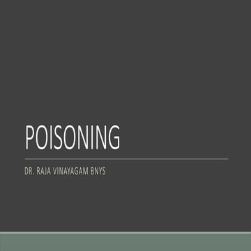 POISONING.pptx first aid and emergency medicine | PPTX