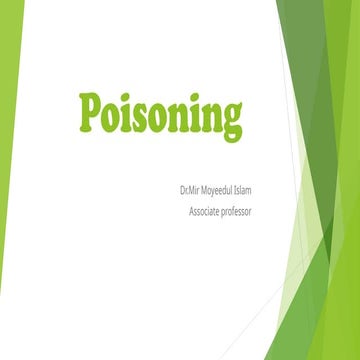 Poisoning in everyday life and its management | PPT