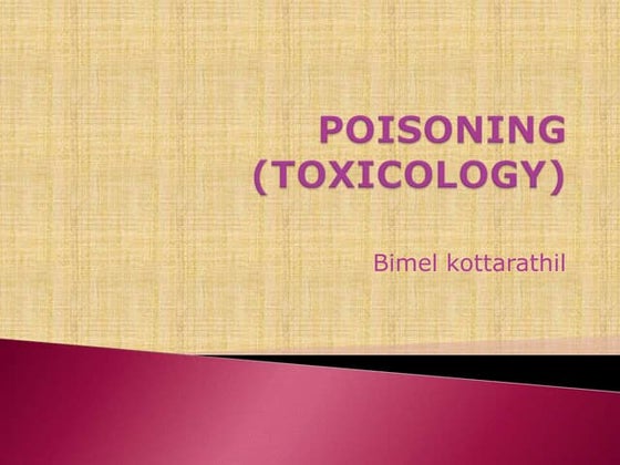 Classification of Poisons | PDF
