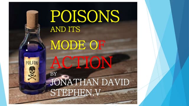 Classification of Poisons | PDF