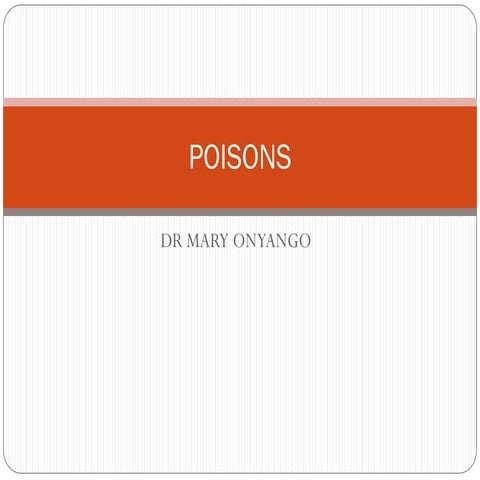 POISONS management in pharmacology in nursing. | PDF