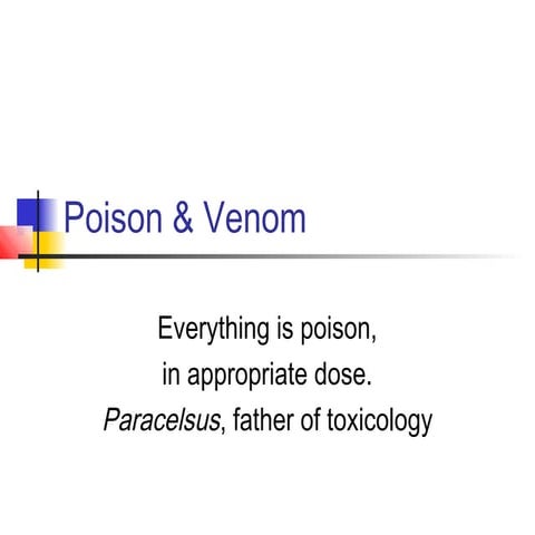 Poison & venom | PPT