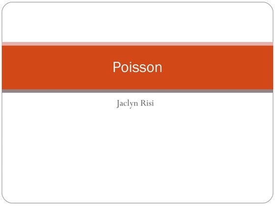 Poisson distribution | PPT