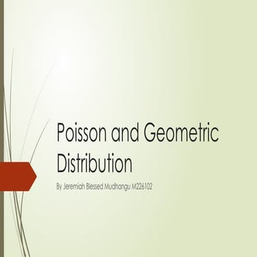 Poisson and Geometric Distribution in Statistics.pptx