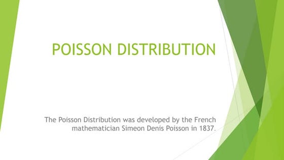 Poisson distribution | PPTX