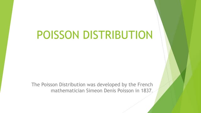 Poisson distribution | PPTX