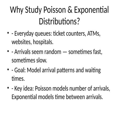Poisson_Exponential_Introuction with applications | PPTX