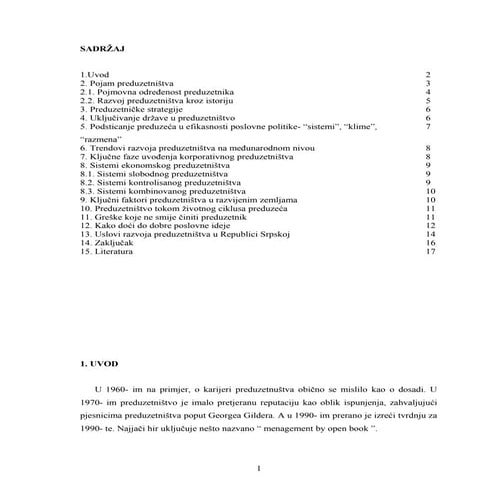 Pojam preduzetnistva preduzetnistvo | DOC