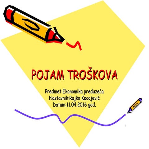 Pojam troskova (1) | PPT
