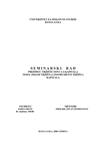 Pojam, vrste i karakteristike javnih prihoda | DOC